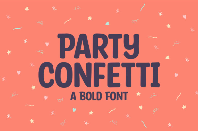 Party Confetti Font - Creative Fonts