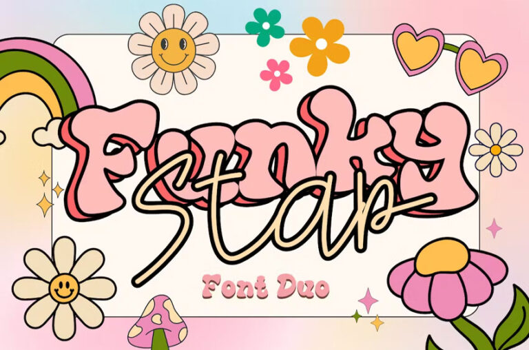 Funky Star Font - Creative Fonts