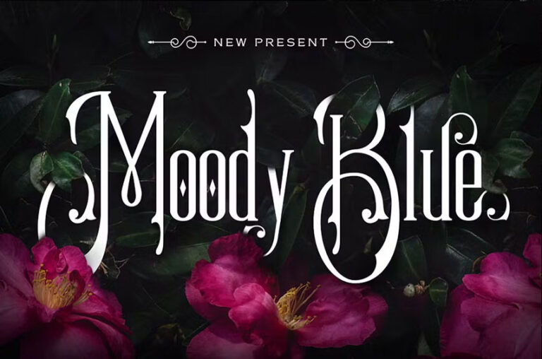 Moody Blue Font - Creative Fonts