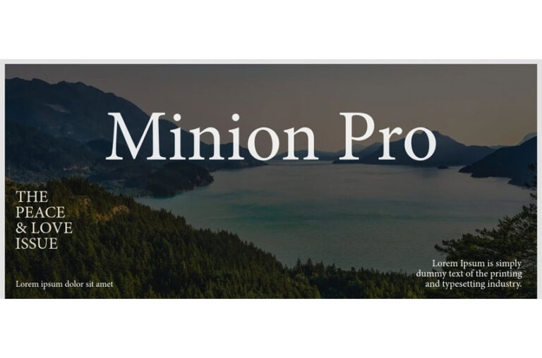 Minion Pro Font - Creative Fonts