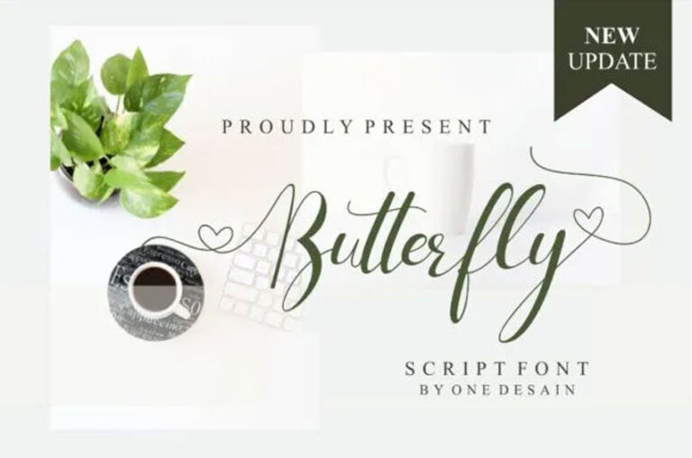Butterfly Font - Creative Fonts