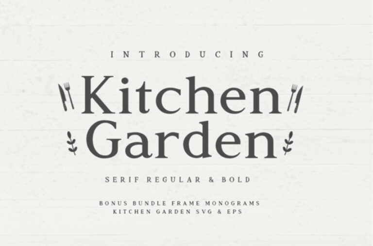 Kitchen Garden Font - Creative Fonts