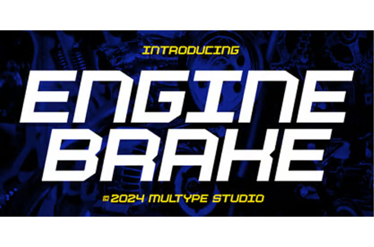 Racing Engine Brake Font - Creative Fonts