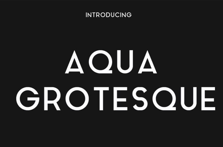 Aqua Grotesque Font - Creative Fonts