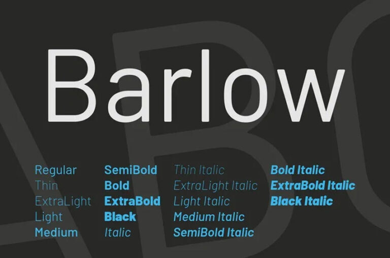 Barlow Font - Creative Fonts