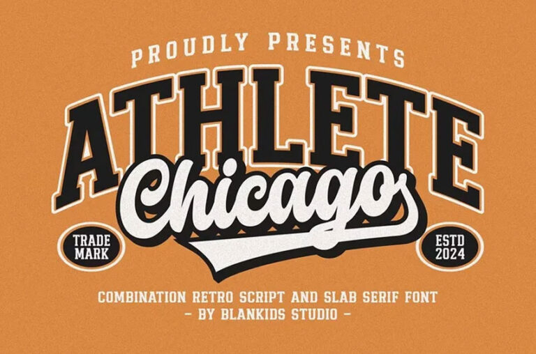 Chicago Athletic Font - Creative Fonts