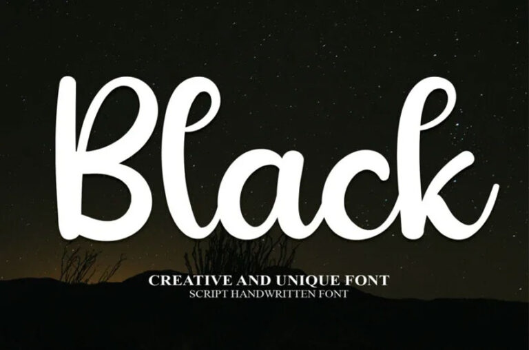 Black Script Font - Creative Fonts