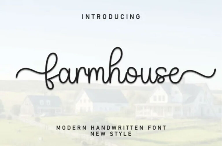 Farmhouse Calligraphy Font - Creative Fonts