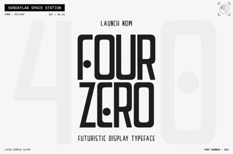 Four Zero Font - Creative Fonts