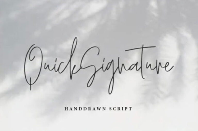 Quick Signature Font - Creative Fonts