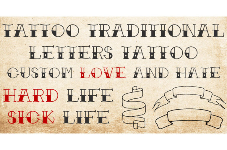 Traditional Tattoo Font - Creative Fonts