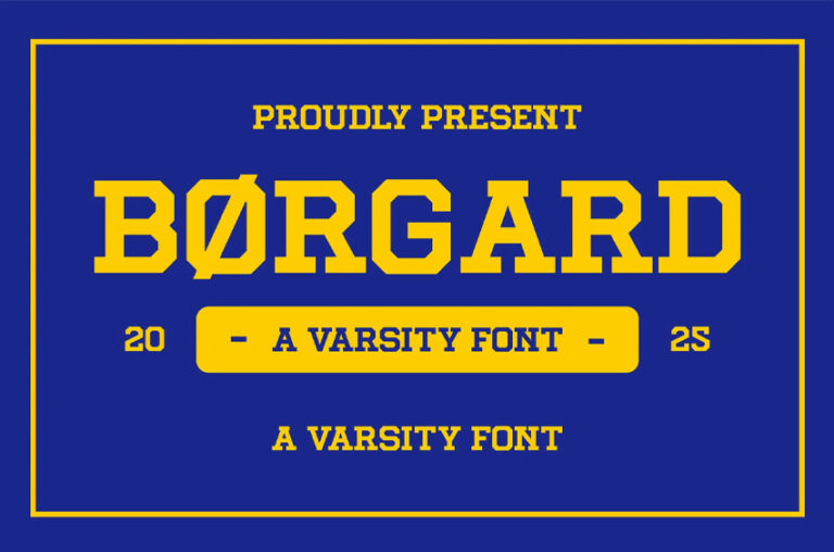 Borgard Varsity Font - Creative Fonts