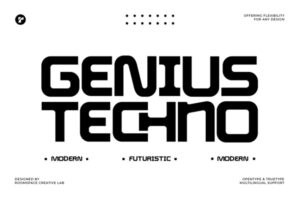 Genius Techno Font - Creative Fonts