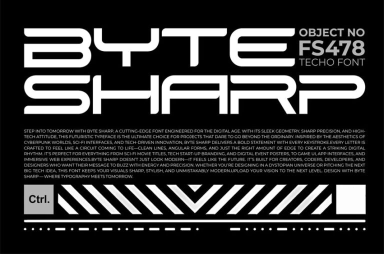 Byte Sharp Font - Creative Fonts