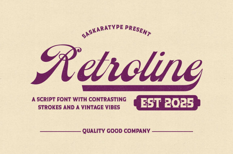 Retroline Font - Creative Fonts