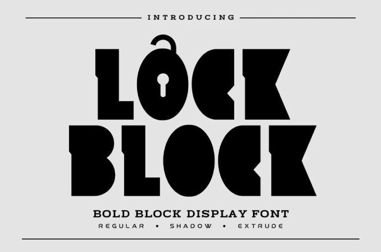 Lock Block Font - Creative Fonts