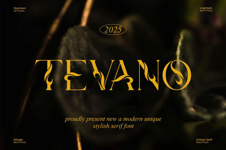 Tevano Font - Creative Fonts