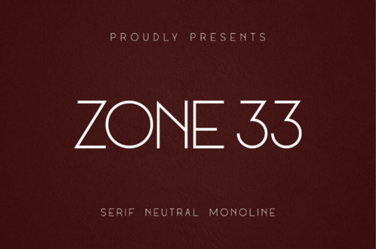 Zone 33 Font - Creative Fonts