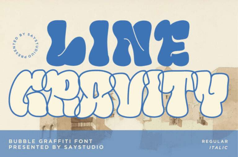 Line Gravity Font - Creative Fonts