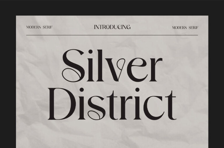 Silver District Font - Creative Fonts
