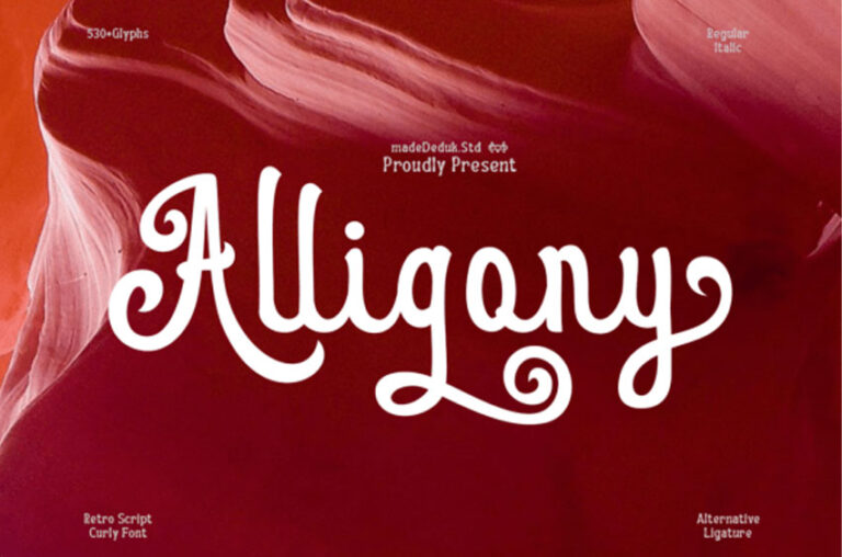 Alligony Font - Creative Fonts