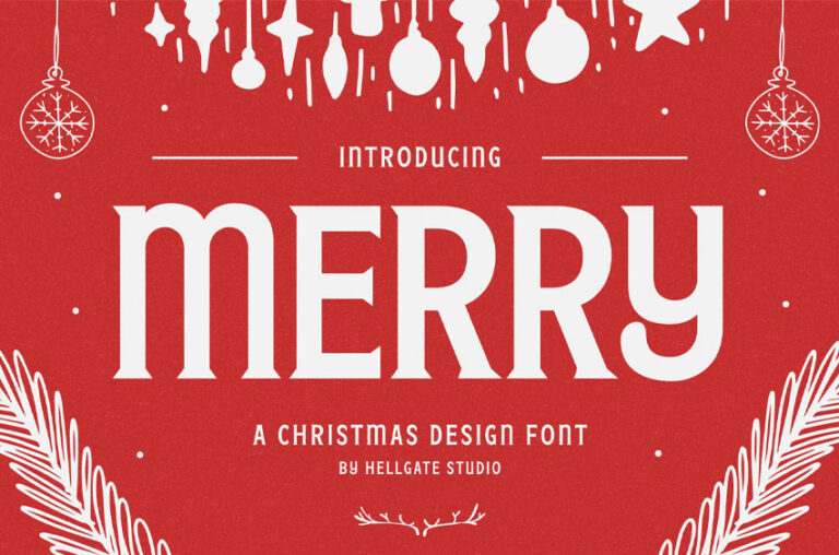 Merry Christmas Design Font - Creative Fonts