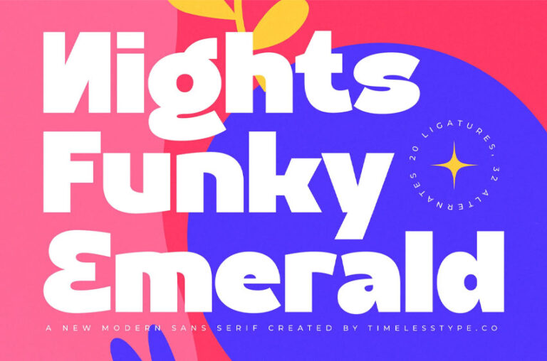 Nights Funky Emerald Font - Creative Fonts