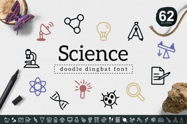 Science Font - Creative Fonts