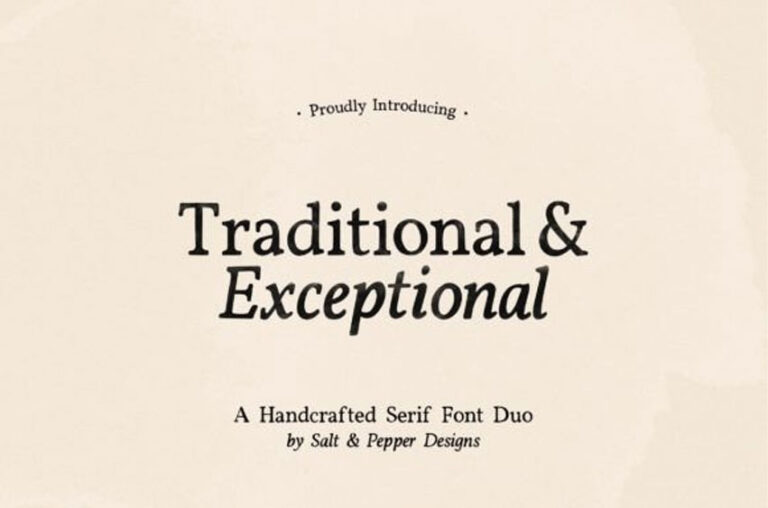 Traditional and Exceptional Font - Creative Fonts