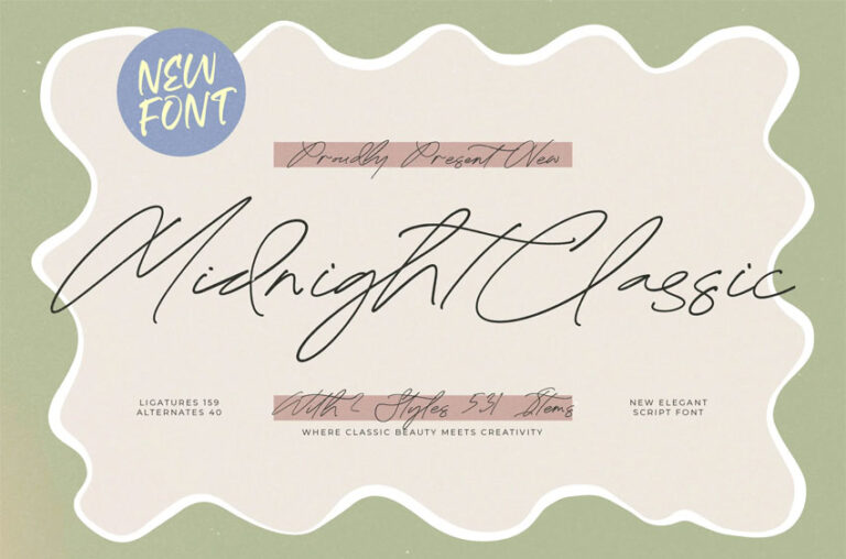 Midnight Classic Font - Creative Fonts