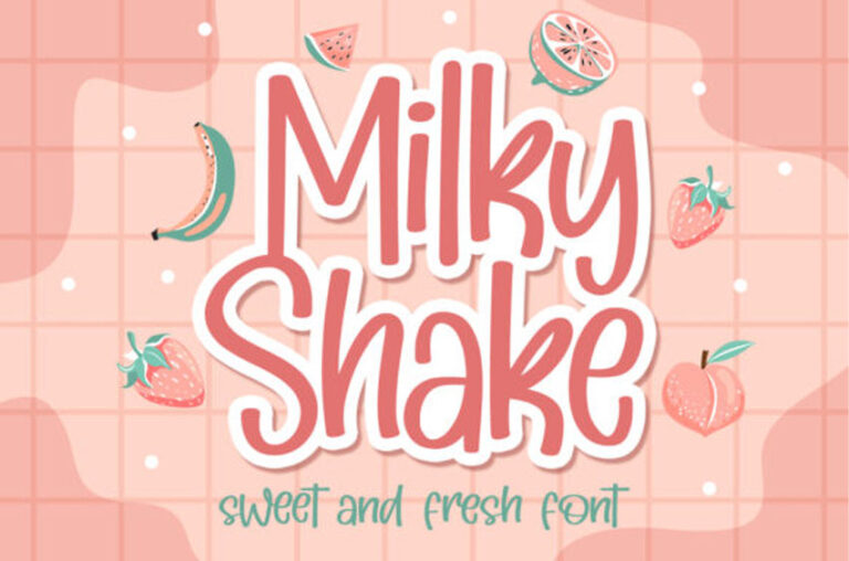 Milky Shake Font - Creative Fonts