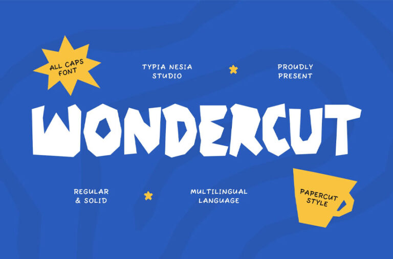 Wondercut Font - Creative Fonts