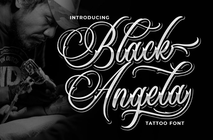 Black Angela Font - Creative Fonts