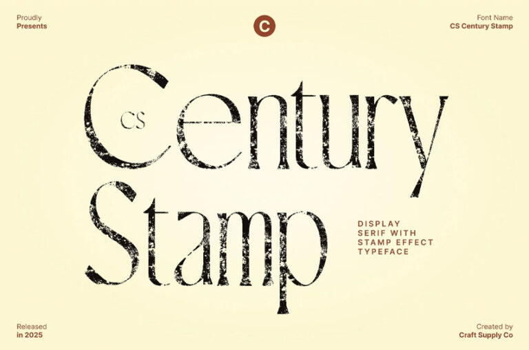 CS Century Stamp Font - Creative Fonts