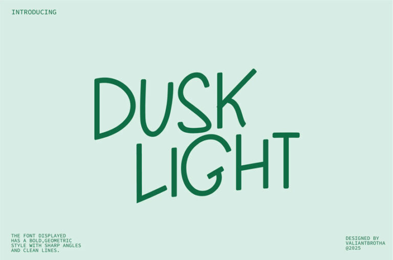 Dusk Light Font - Creative Fonts