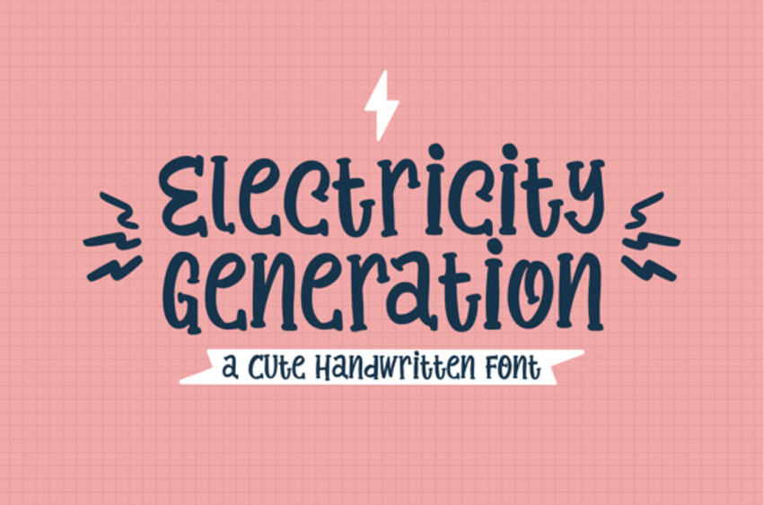 Electricity Generation Font - Creative Fonts