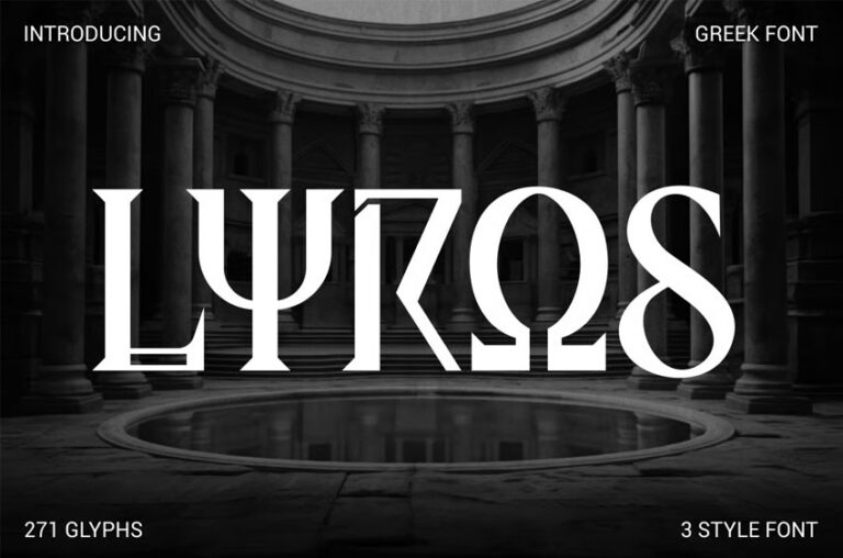 Lyros Greek Font - Creative Fonts