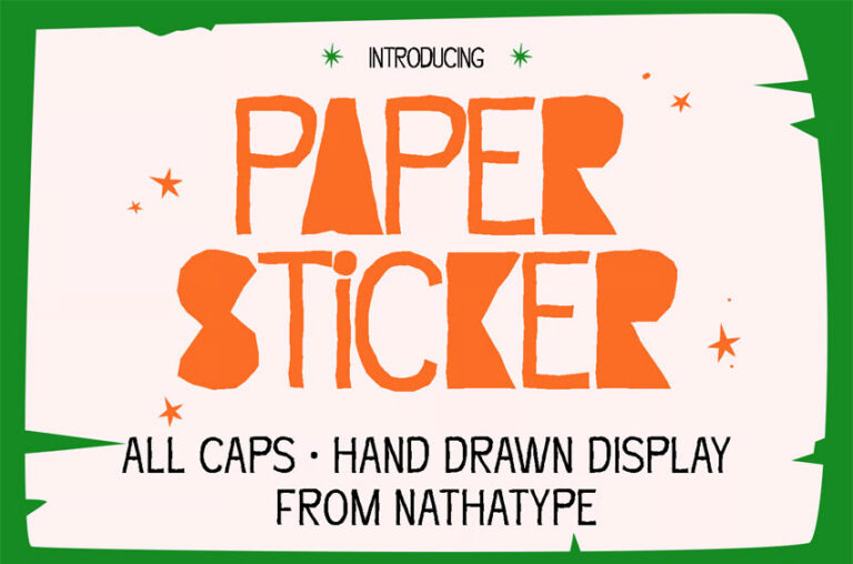 Paper Sticker Font - Creative Fonts