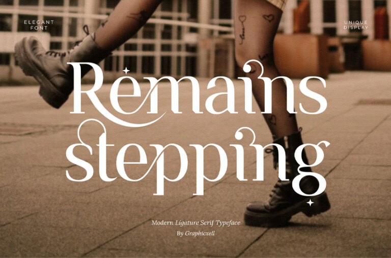 Remains Stepping Font - Creative Fonts