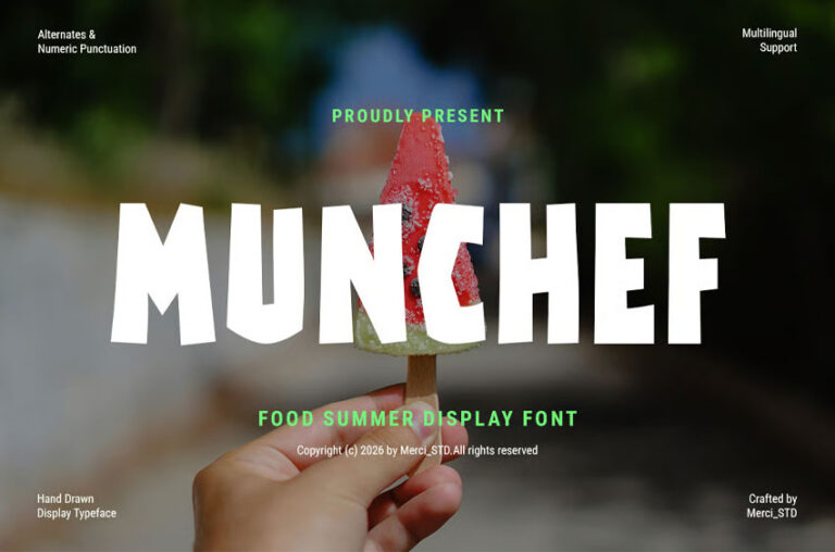 Munchef Font - Creative Fonts